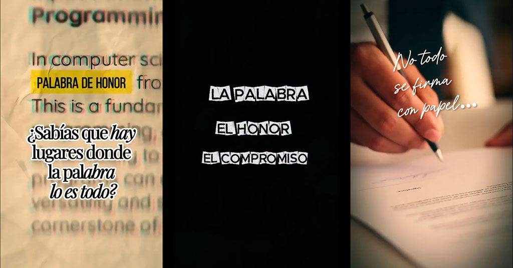 La Palabra. El Honor. El Compromiso. Así se construye la confianza ...